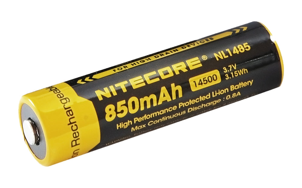 NITECORE 850mAh NL1485 14500 Li-ion Rechargeable Battery – Longhorn ...