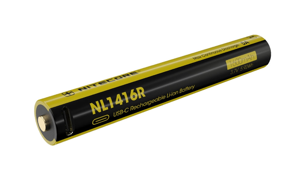 Nitecore NL1416R 1600mAh USB-C Rechargeable Battery – Longhorn Tactical